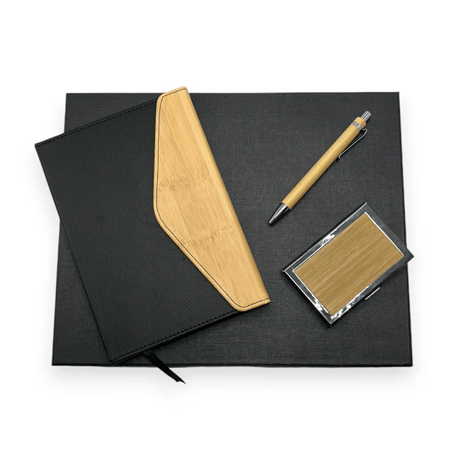 Sleek Notebook, Card Holder & Pen Set – Bagazio Promotions - Trade Only